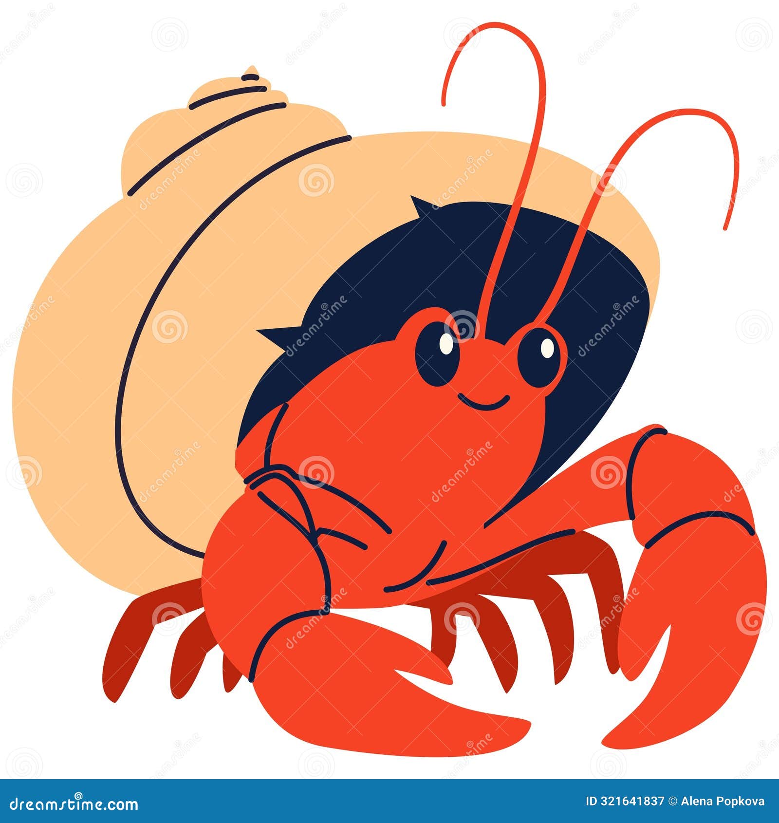 Cute Kid Hermit Costume Cartoon Vector Illustration | CartoonDealer.com ...