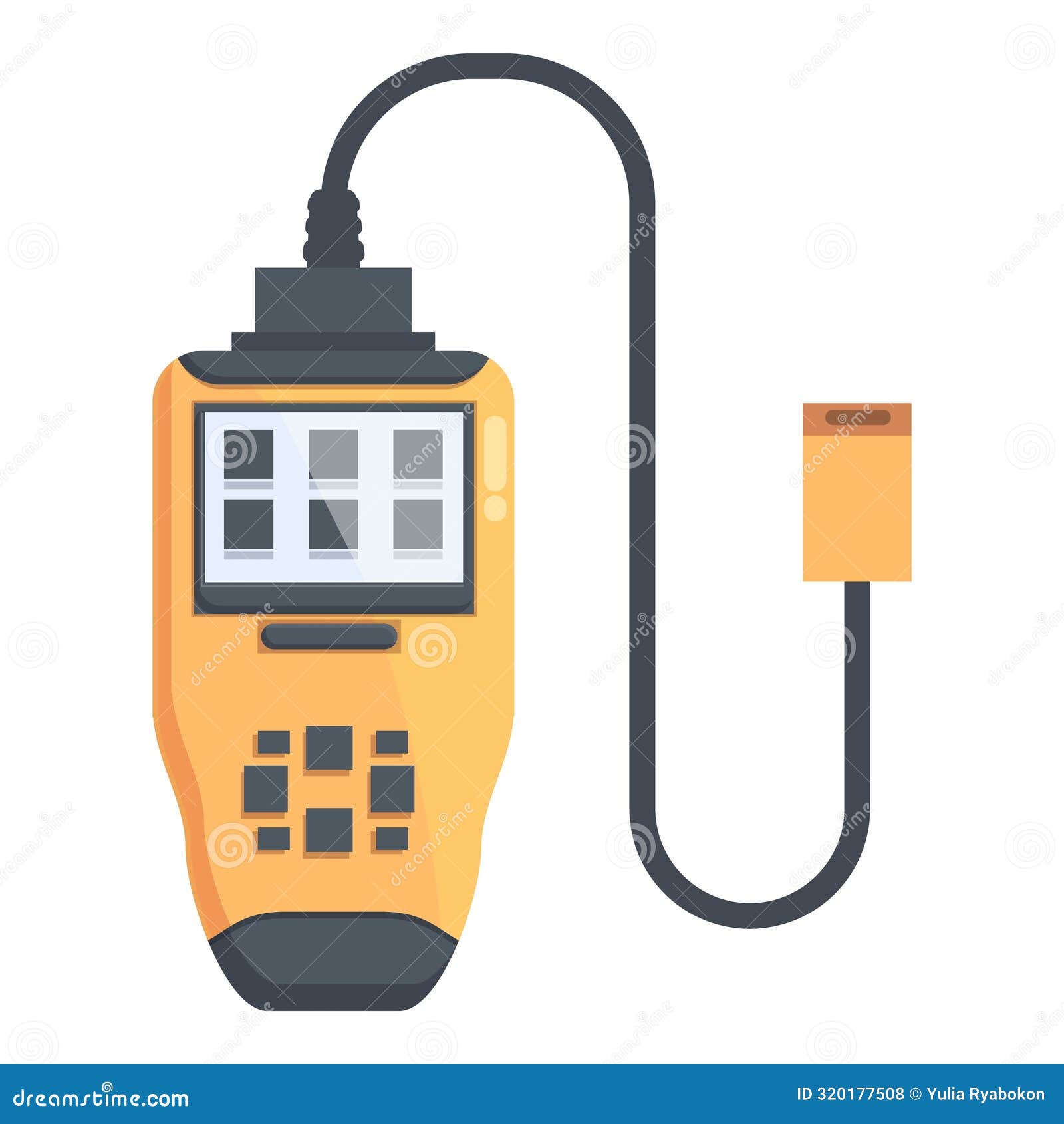 Flat Vector Illustration of a Digital Multimeter, an Essential Tool for ...