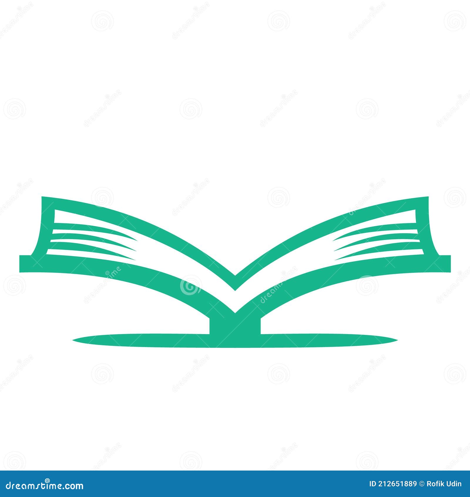 Flat Vector Illustration of Editable Green Book Template Logo Design ...