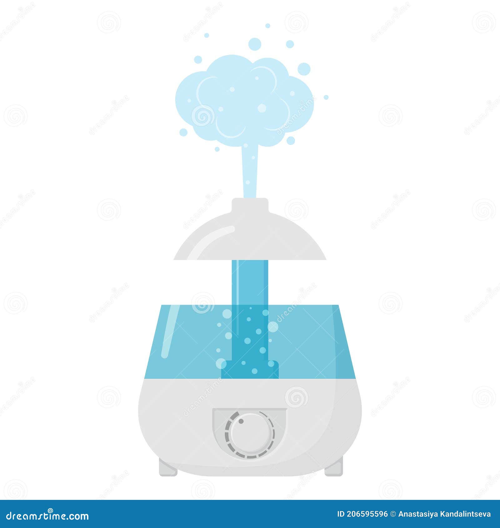 Flat Illustration: Electric Air Humidifier. Healthy Humidifier Icon ...