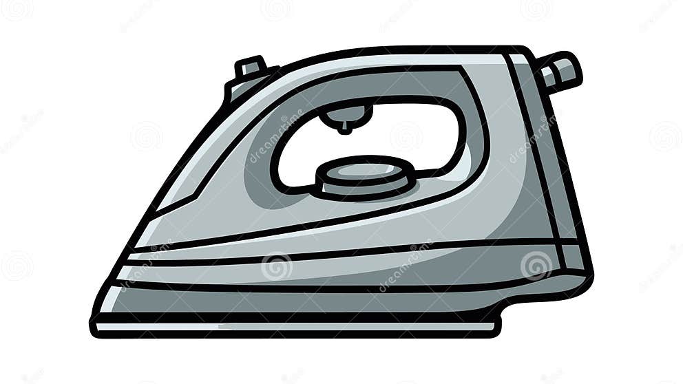 A Flat Vector Illustration of Modern Electric Iron, Smoothing Iron ...