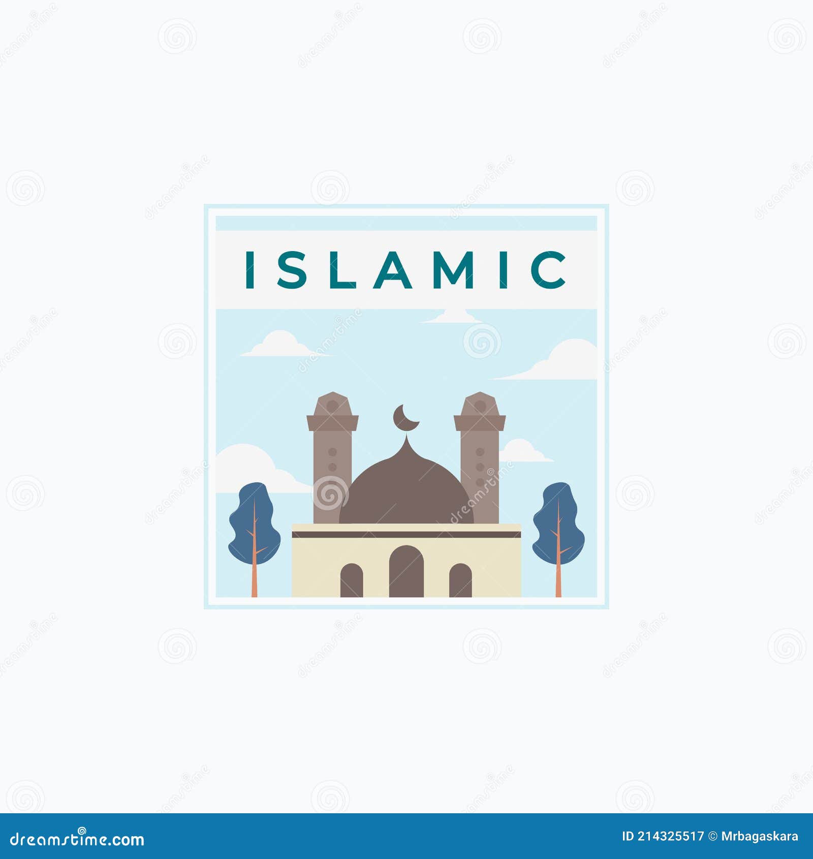 Logo Mihrab Moslem Holy Praying Place Cartoon Vector | CartoonDealer ...