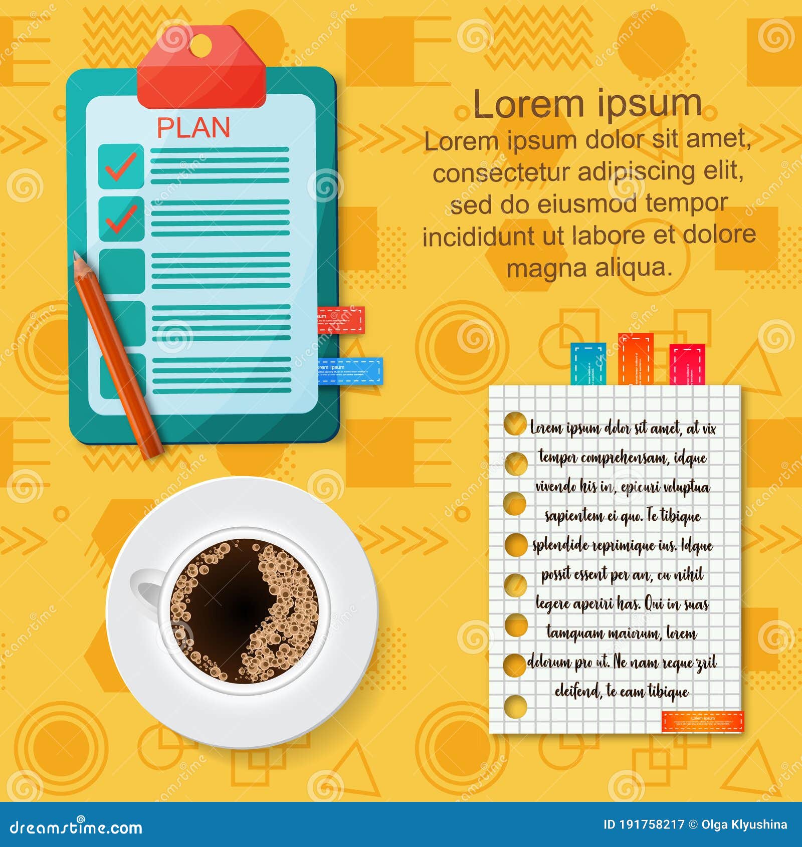 Plan Note 003 Cartoon Vector | CartoonDealer.com #49858325