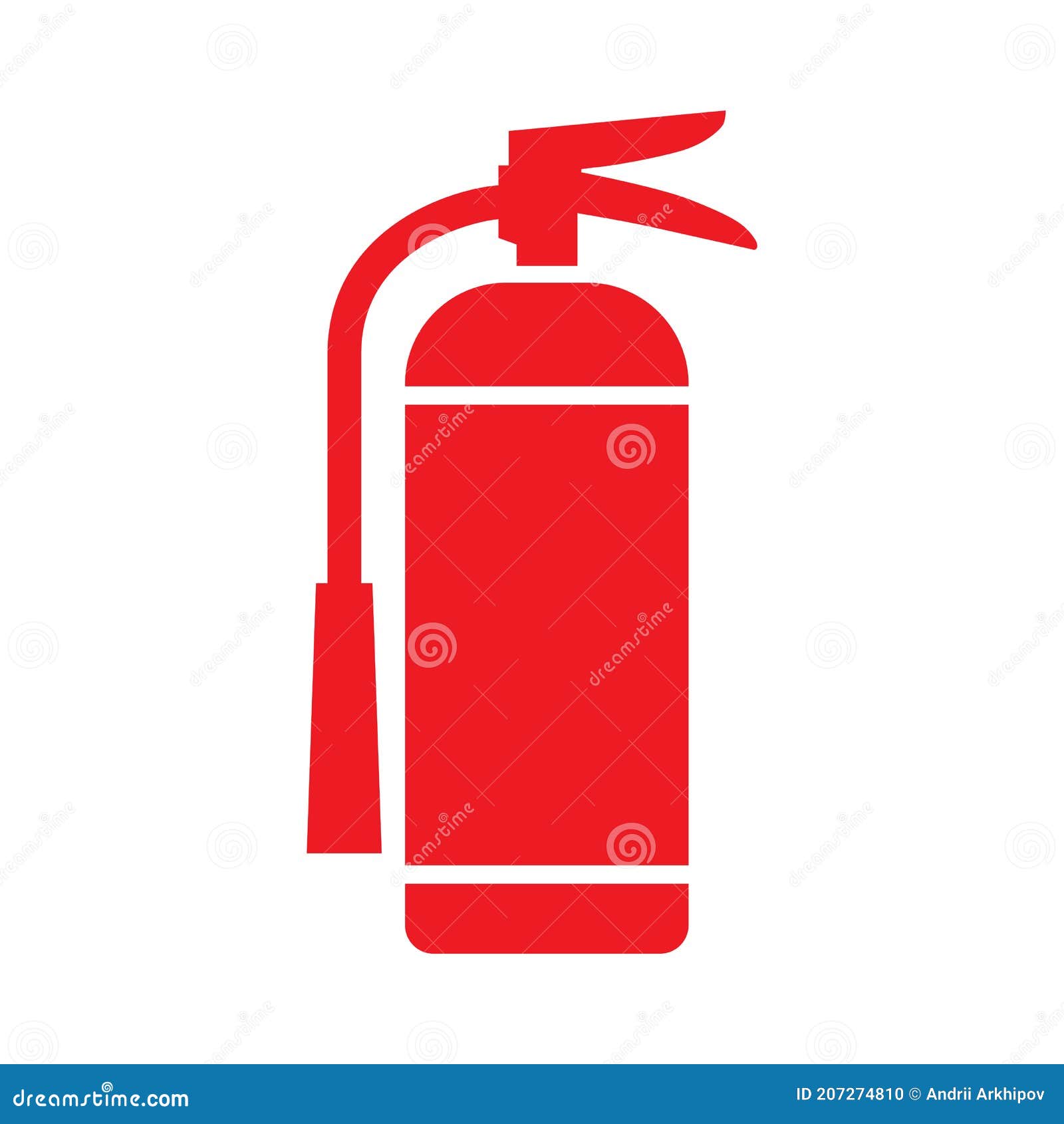 Flat Vector Illustration Red Fire Extinguisher Icon on White Background ... Flat Vector Illustration Red Fire Extinguisher Icon on White Background ...