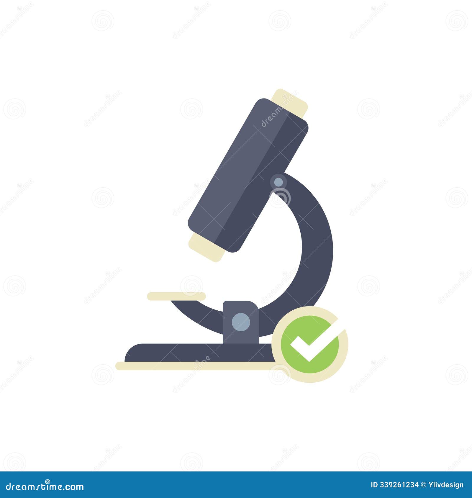 Microscope Being Approved with Green Check Mark for Scientific Research ...