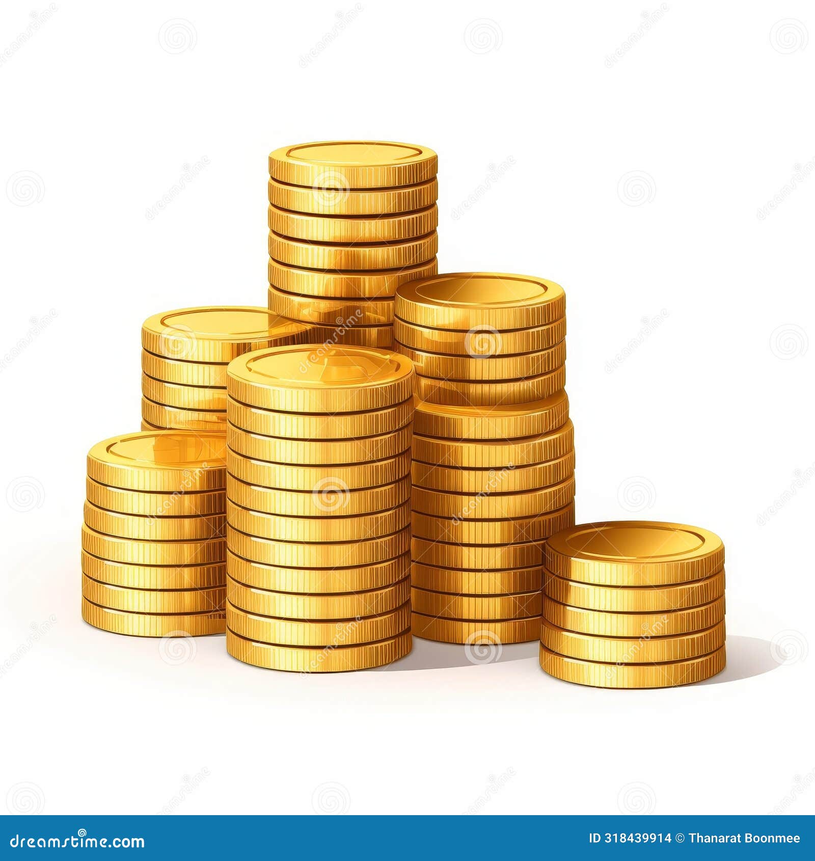 Flat Vector Illustration of Stacked Coins Icon, Ai Generated Stock ...