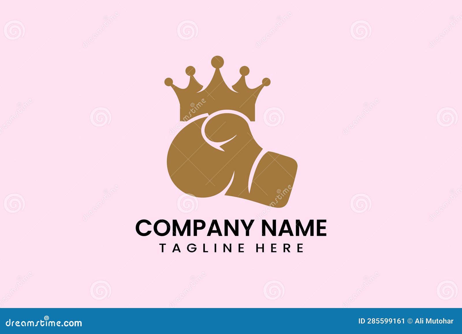 Flat Vector King Boxing Sport Logo Modern Template Stock Vector ...