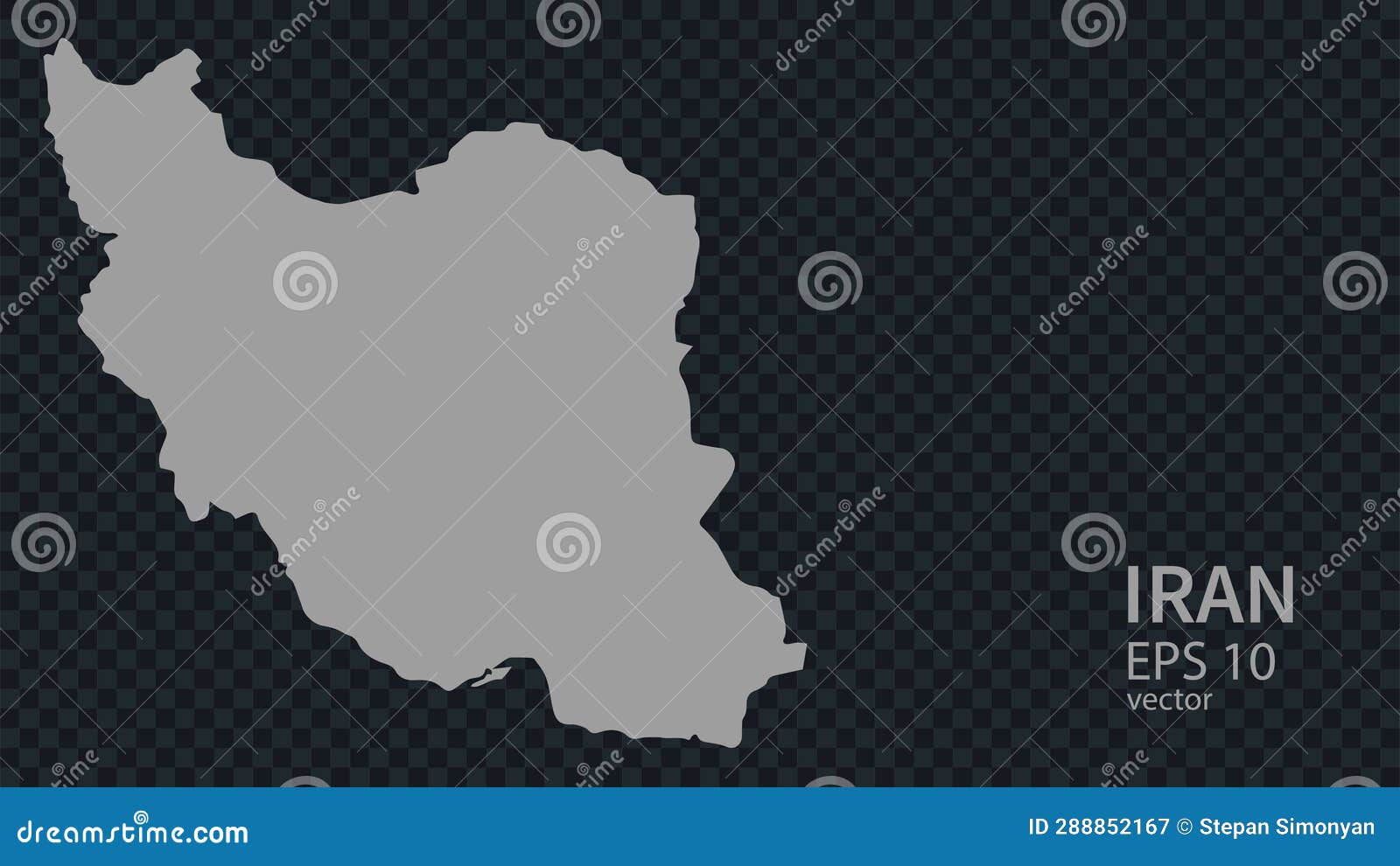 Flat Vector Map of Iran with Borders Isolated on Background Flat Style ...