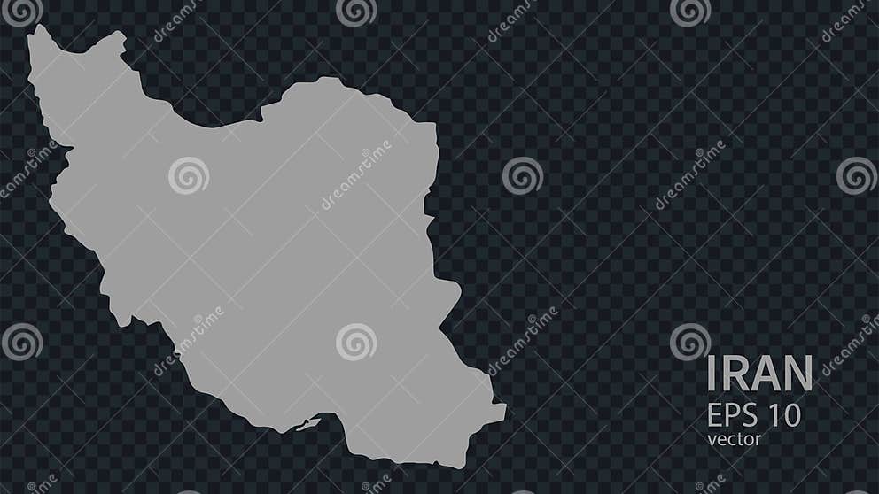 Flat Vector Map of Iran with Borders Isolated on Background Flat Style ...