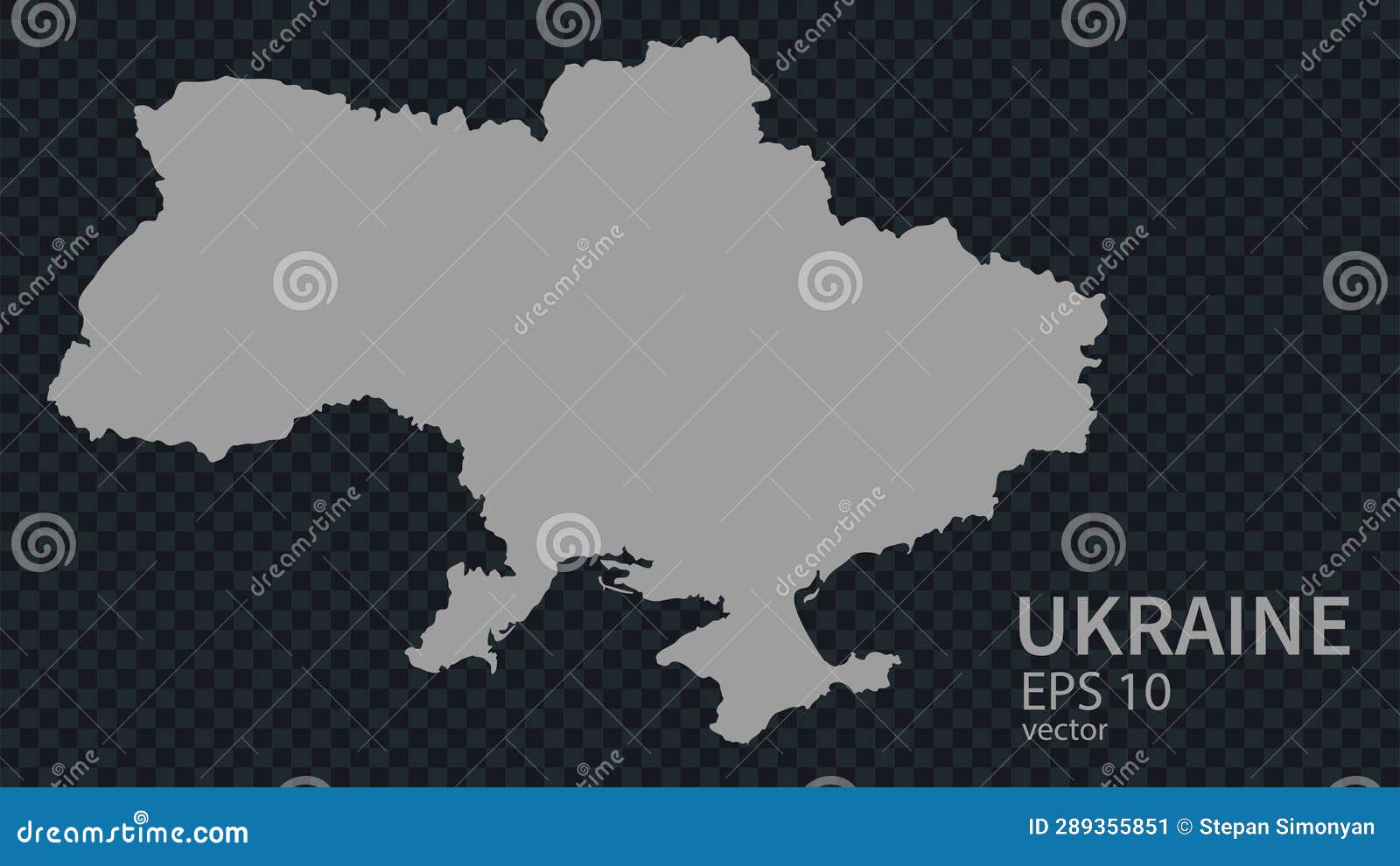 Flat Vector Map of Ukraine with Borders, Isolated on Background Flat ...