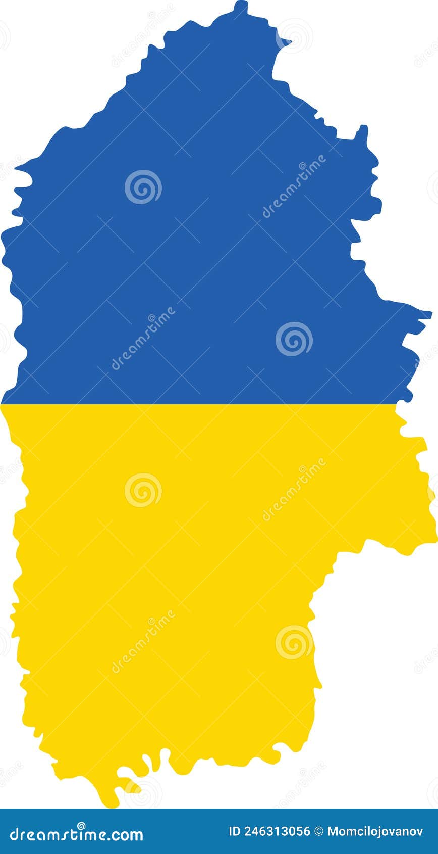 Flag Map of the KHMELNYTSKYI OBLAST, UKRAINE Stock Vector ...