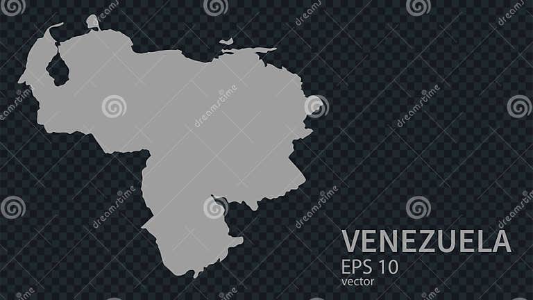 Flat Vector Map of Venezuela with Borders, Isolated on Background Flat ...