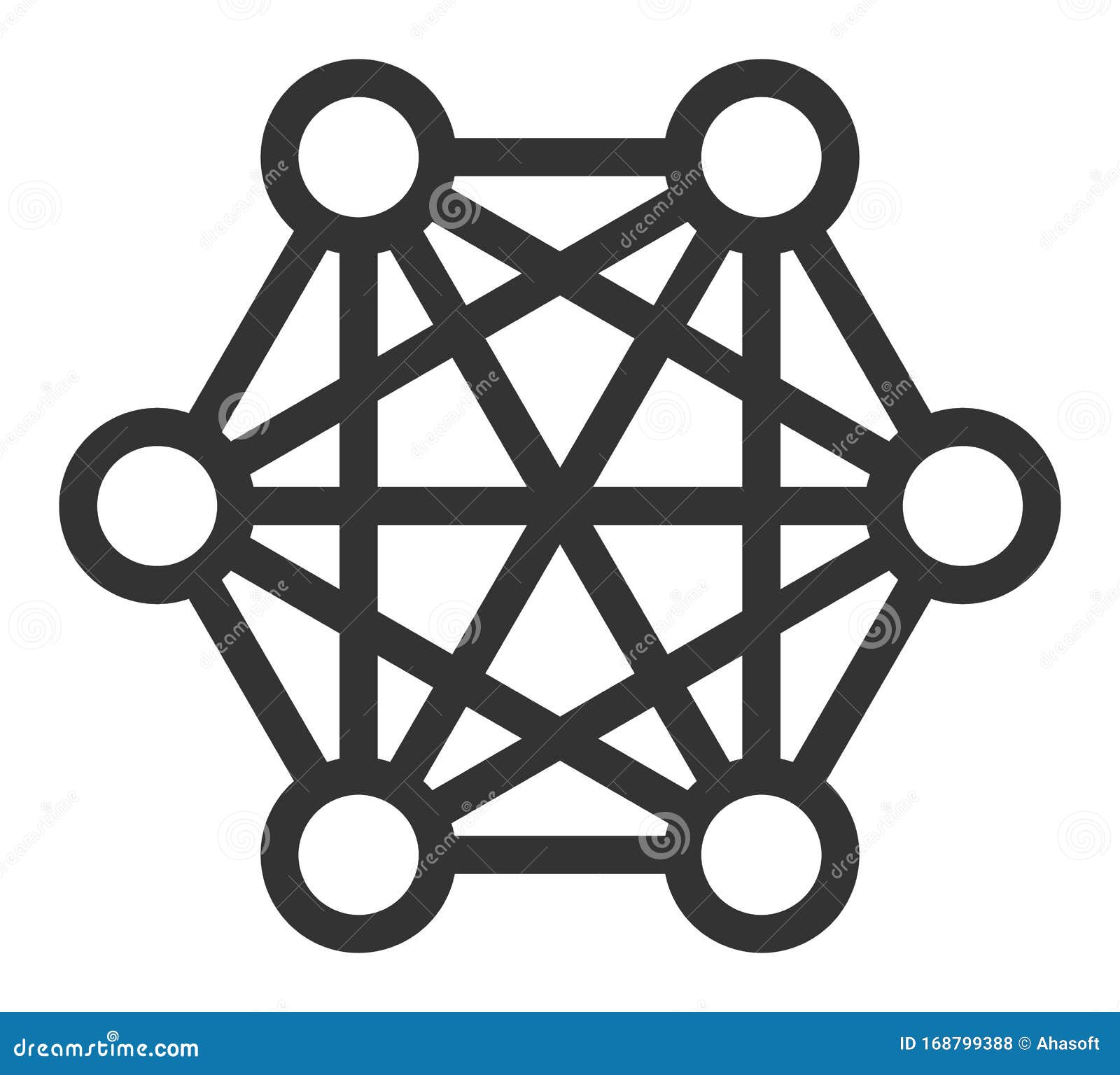 Flat Vector Network Connections Icon Stock Vector - Illustration of ...