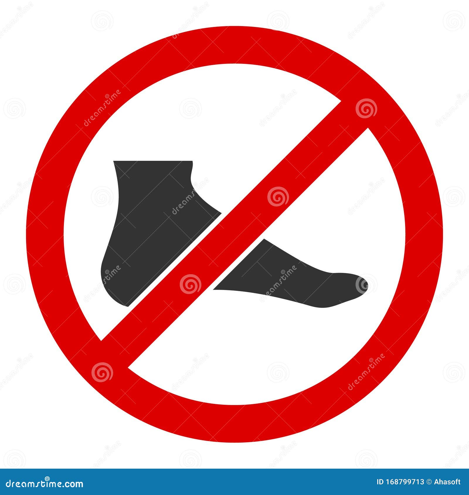 Barefoot Not Allowed Royalty-Free Cartoon | CartoonDealer.com #16467626