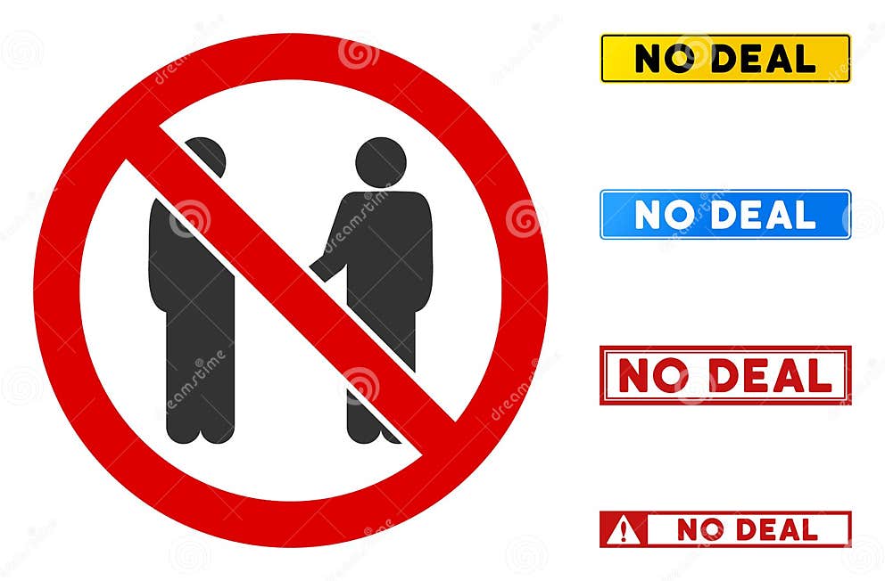 Flat Vector No Greeting Sign with Messages in Rectangle Frames Stock ...