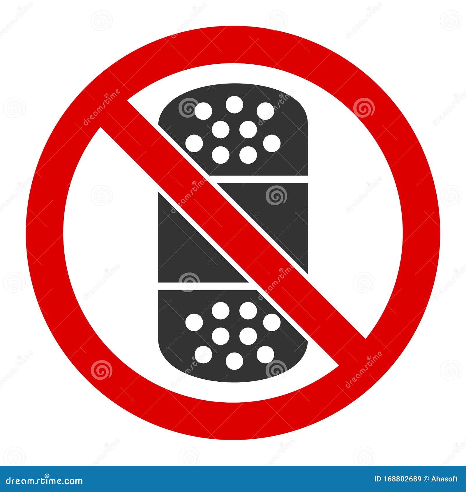 Flat Vector No Patch Icon stock illustration. Illustration of injury ...