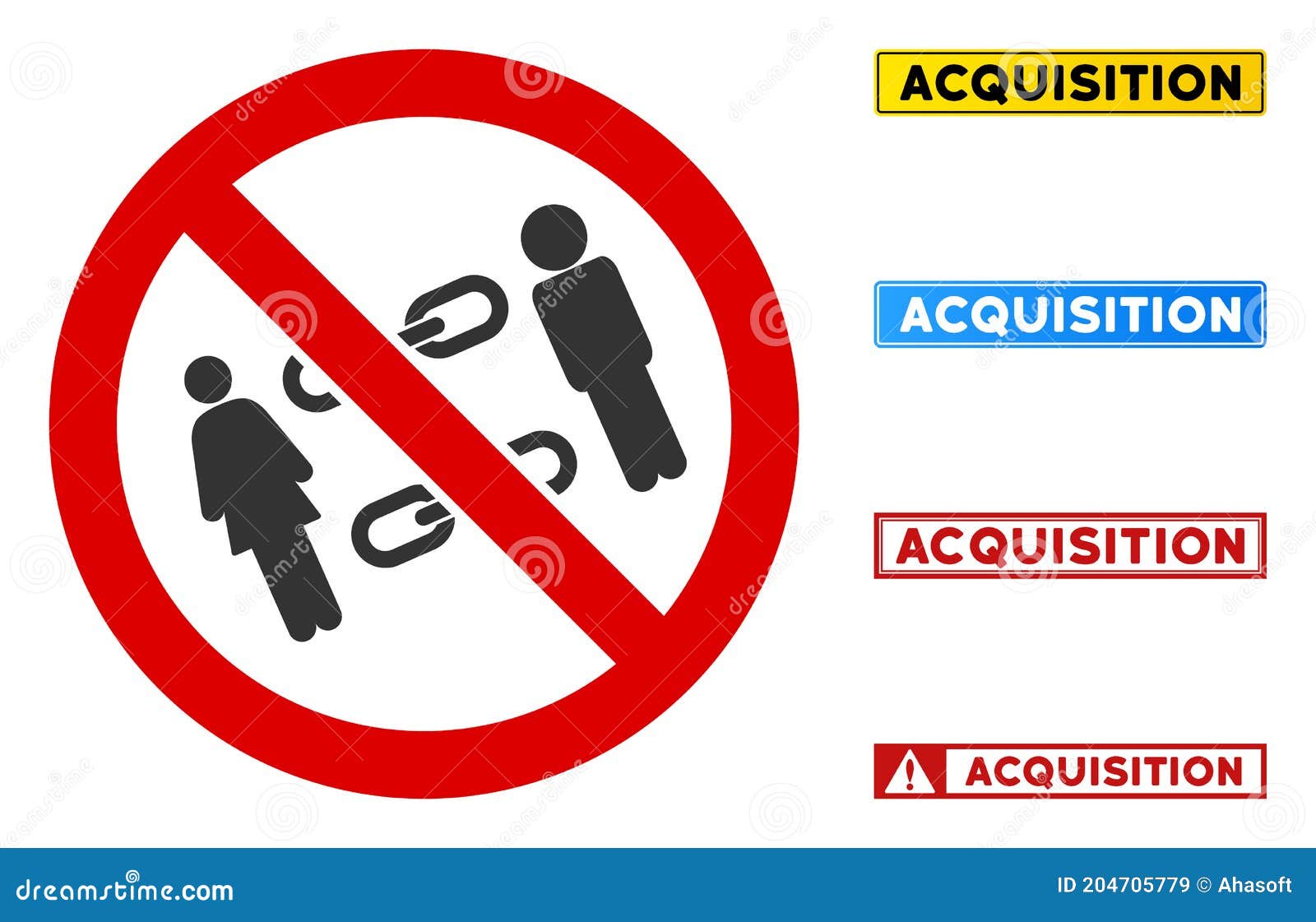 Flat Vector No People Chains Sign with Phrases in Rectangle Frames ...