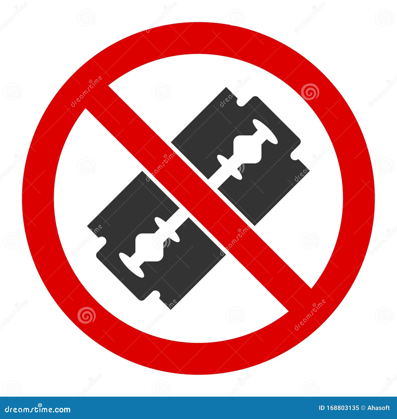 Flat Vector No Razor Blade Icon Stock Illustration - Illustration of ... Flat Vector No Razor Blade Icon Stock Illustration - Illustration of ...