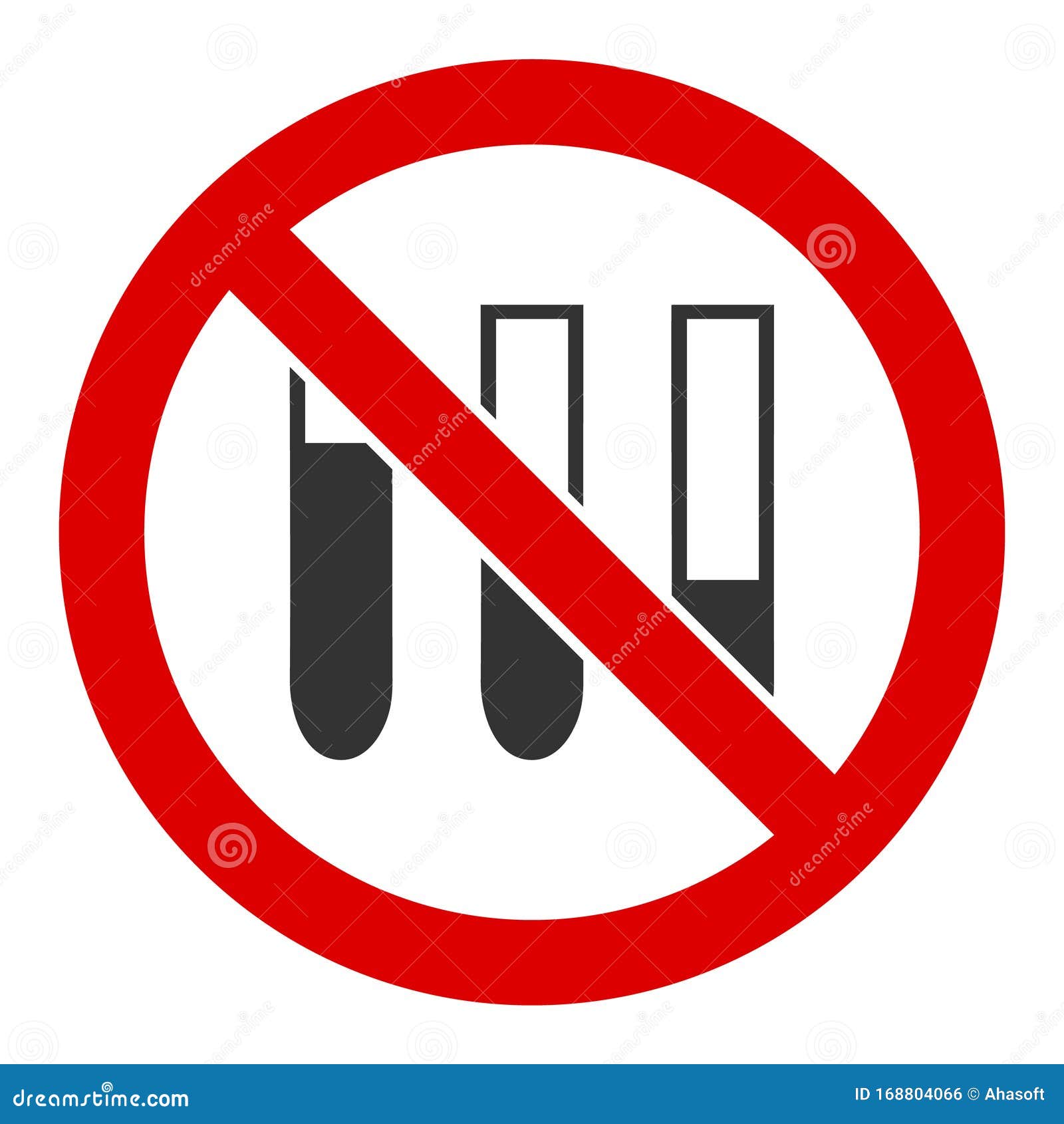 Flat Vector No Test-Tubes Icon Stock Vector - Illustration of bottle ...