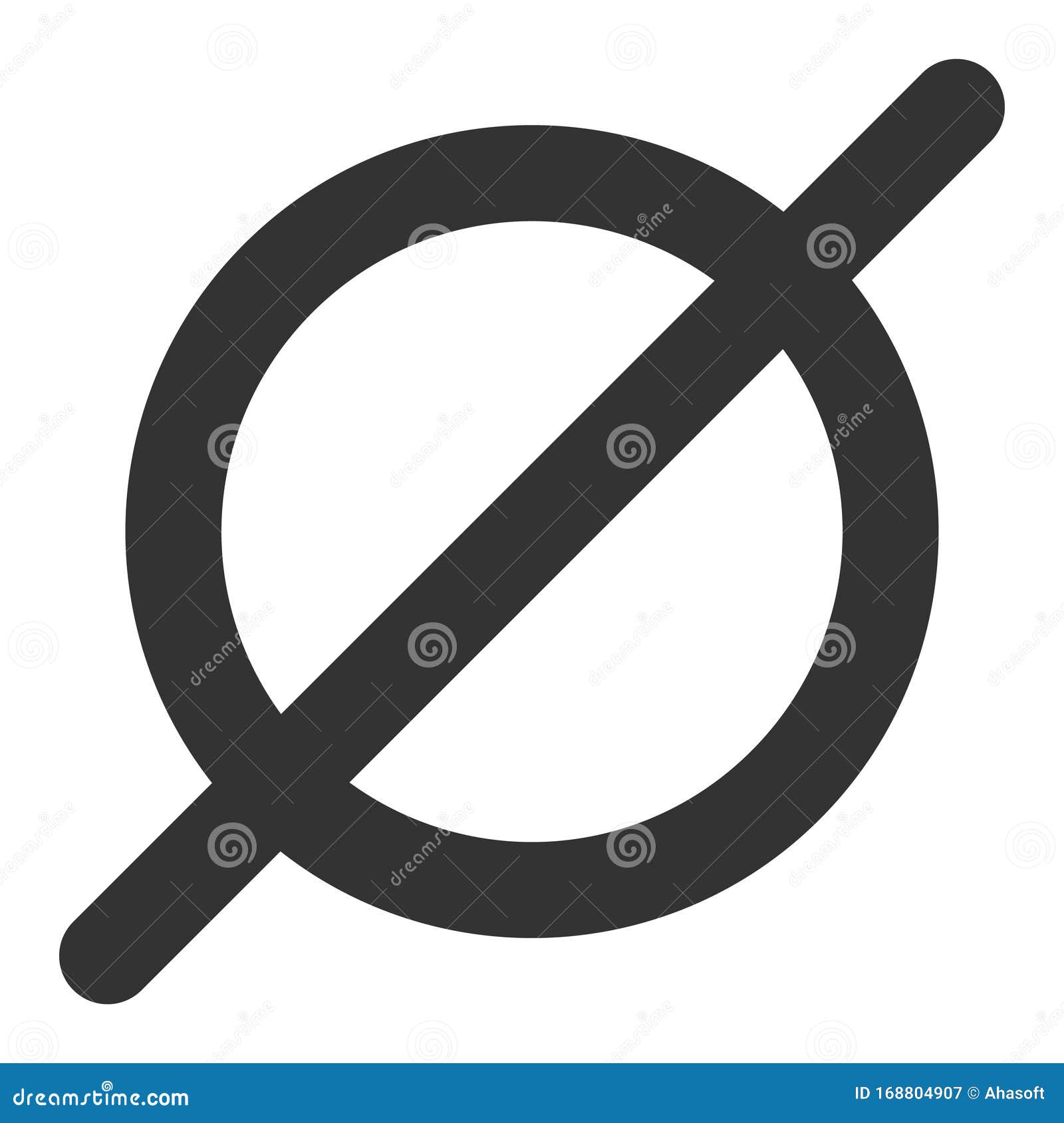 Flat Vector Nothing Icon stock vector. Illustration of empty - 168804907