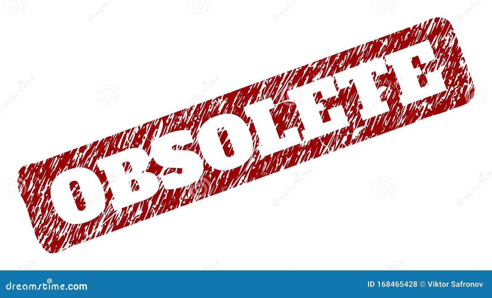 OBSOLETE Red Rounded Rough Rectangle Seal with Corroded Styles Stock ...