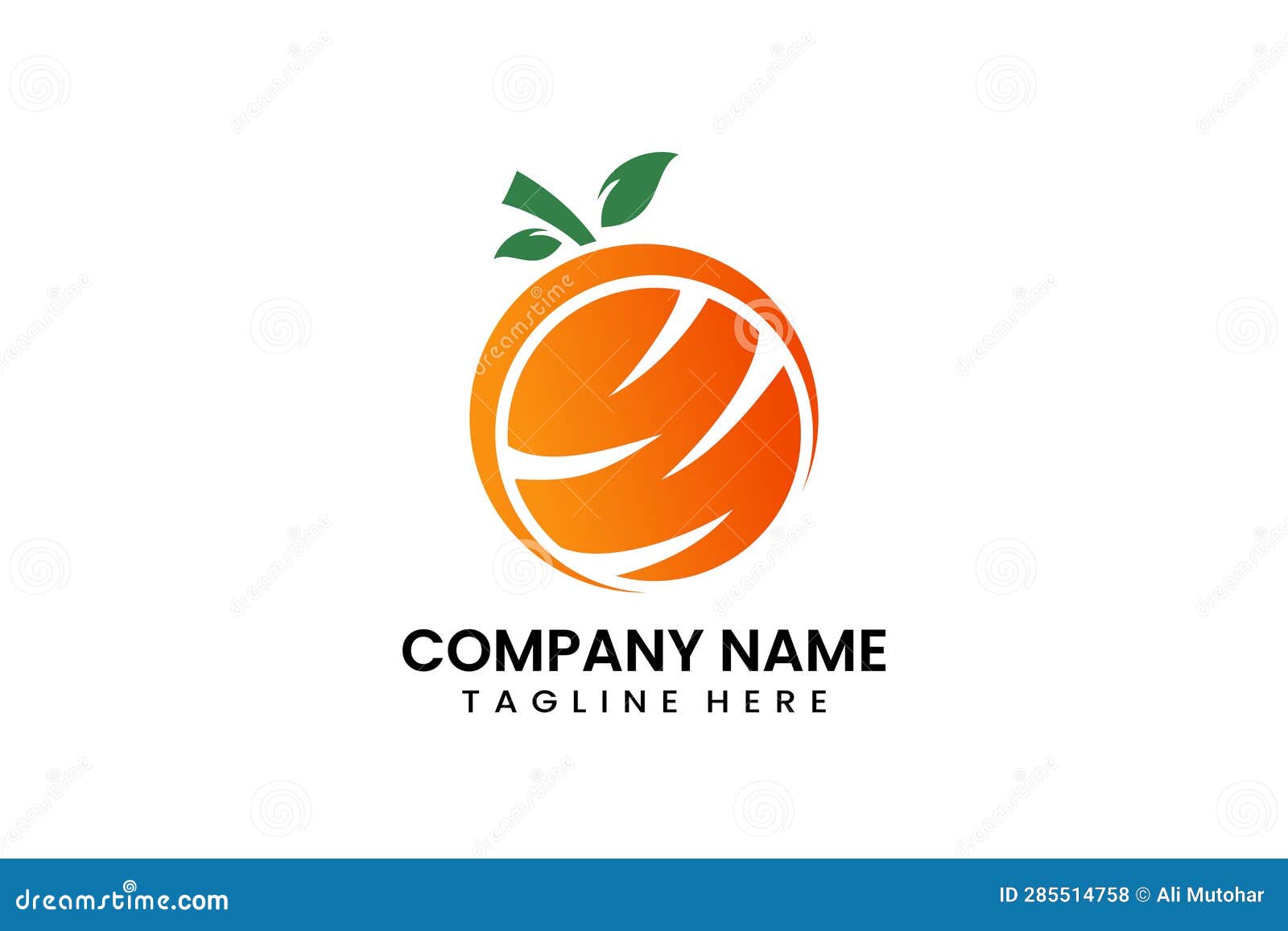 Flat Vector Orange Logo Modern Style Template Stock Vector ...