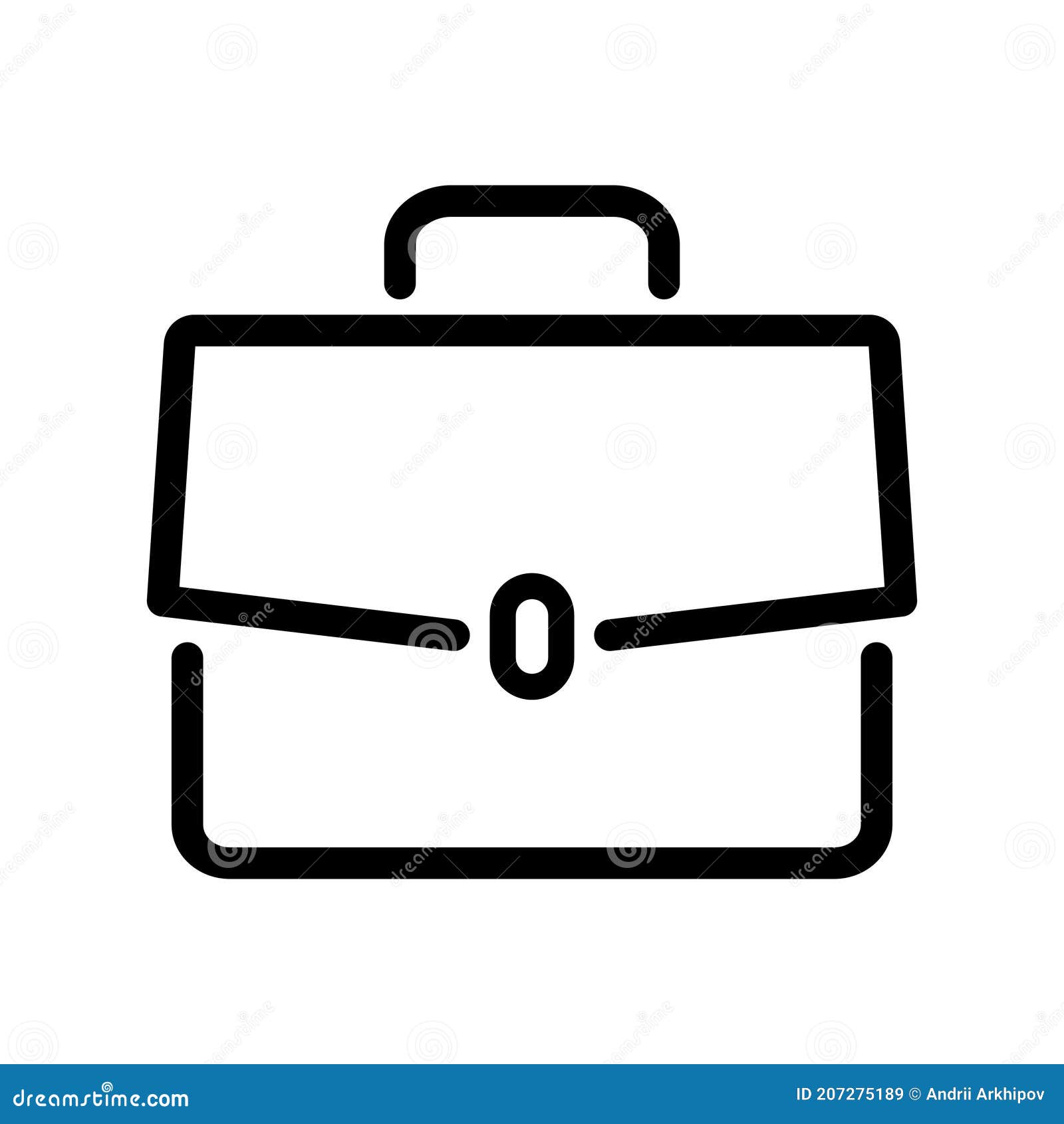 Flat Vector Outline Briefcase Icon for Website and Graphic Design ...