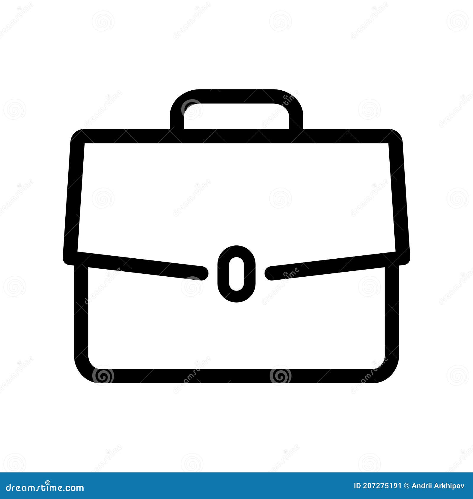 Flat Vector Outline Briefcase Icon for Website and Graphic Design ...