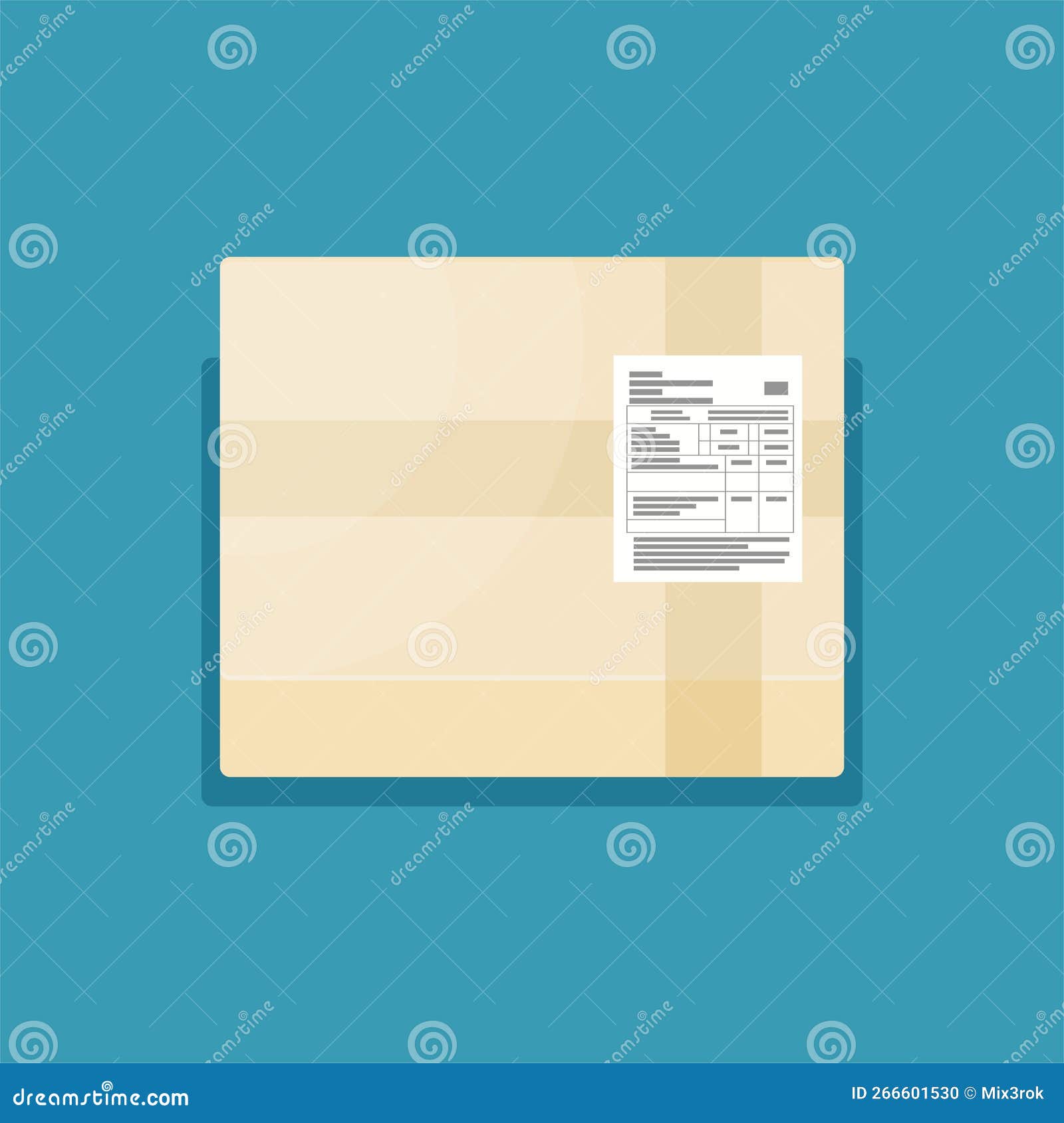 Flat Vector Post Package Icon Stock Vector - Illustration of pack ...
