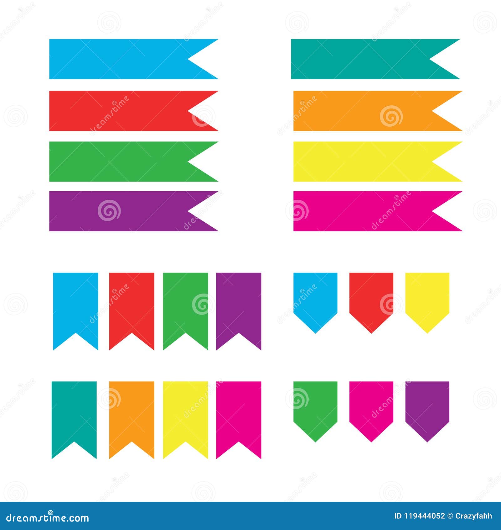 Blank empty ribbon set stock illustration. Illustration of label ...