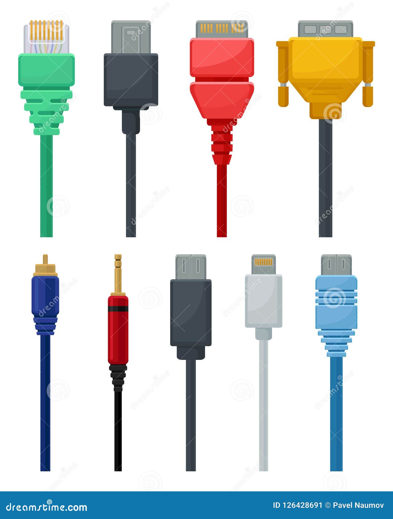 Cables, Connector And Jacks Collection Stock Photography ...