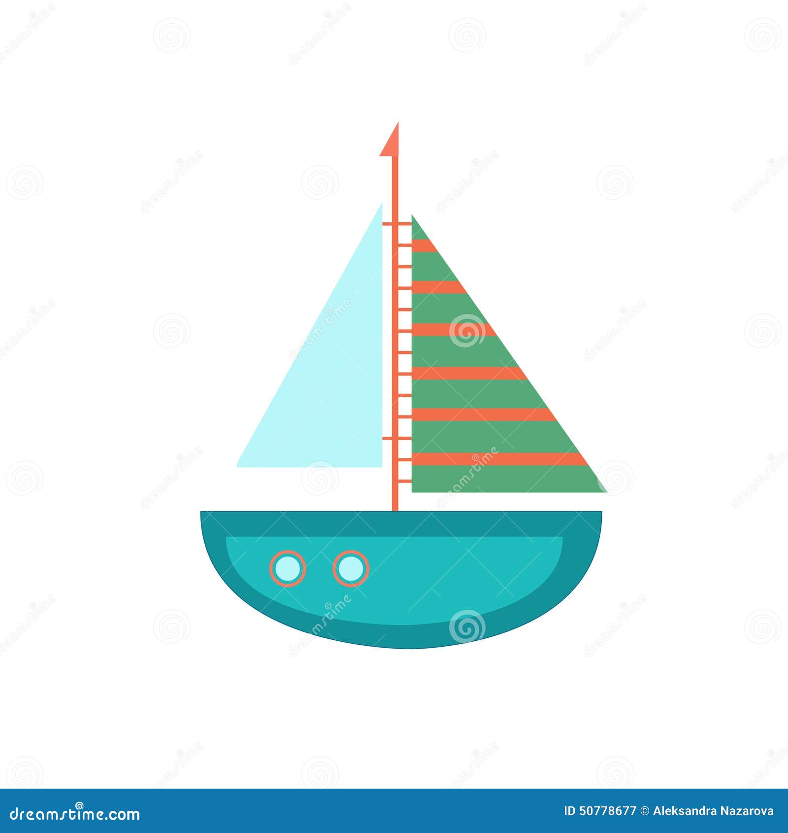 Flat vector of the ship stock vector. Illustration of business - 50778677