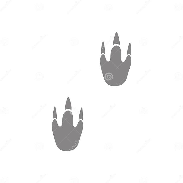 Flat Vector Silhouette Illustration of Footsteps Stock Vector ...