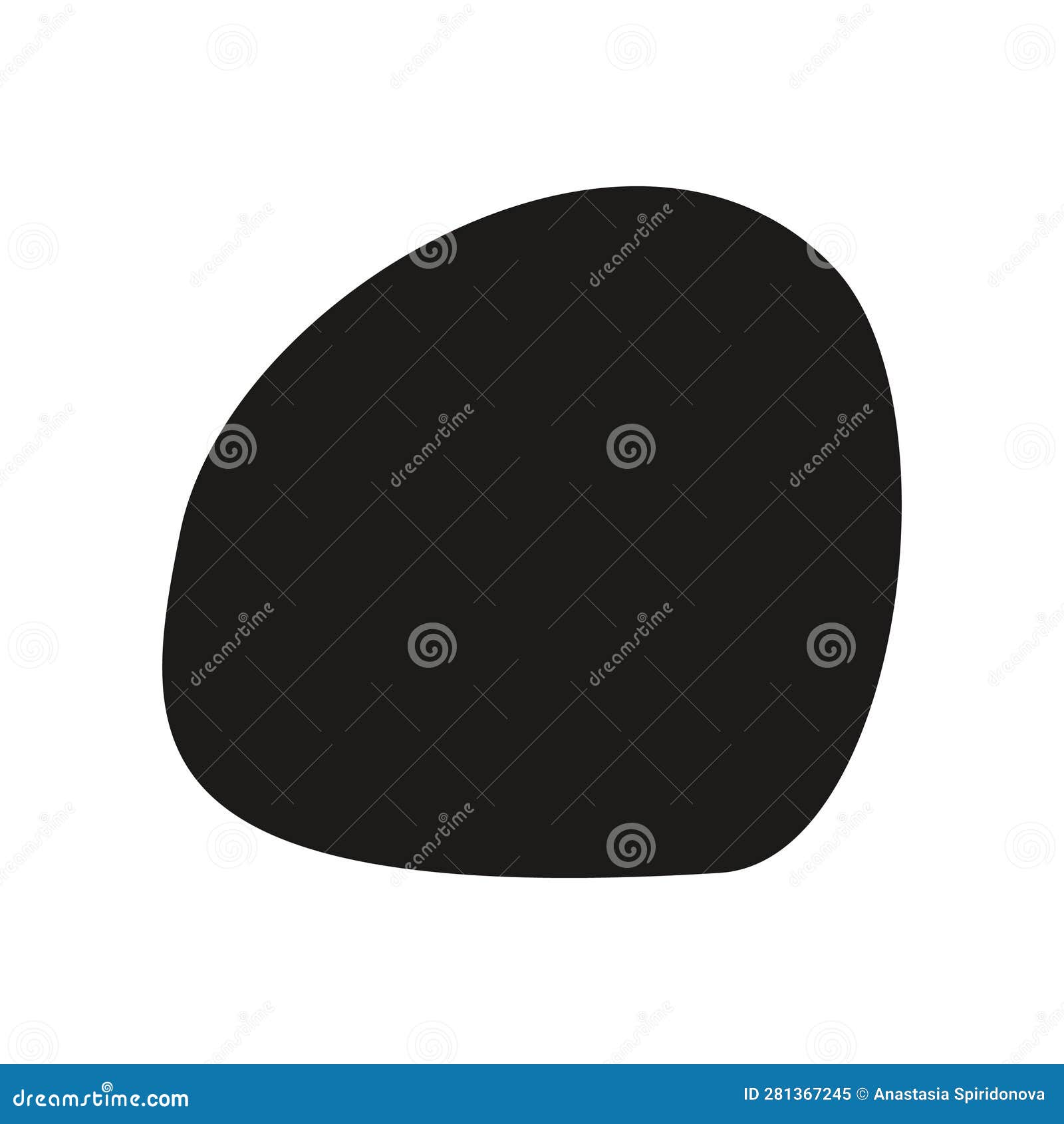 Flat Vector Silhouette Illustration of Rock Stock Vector - Illustration ...