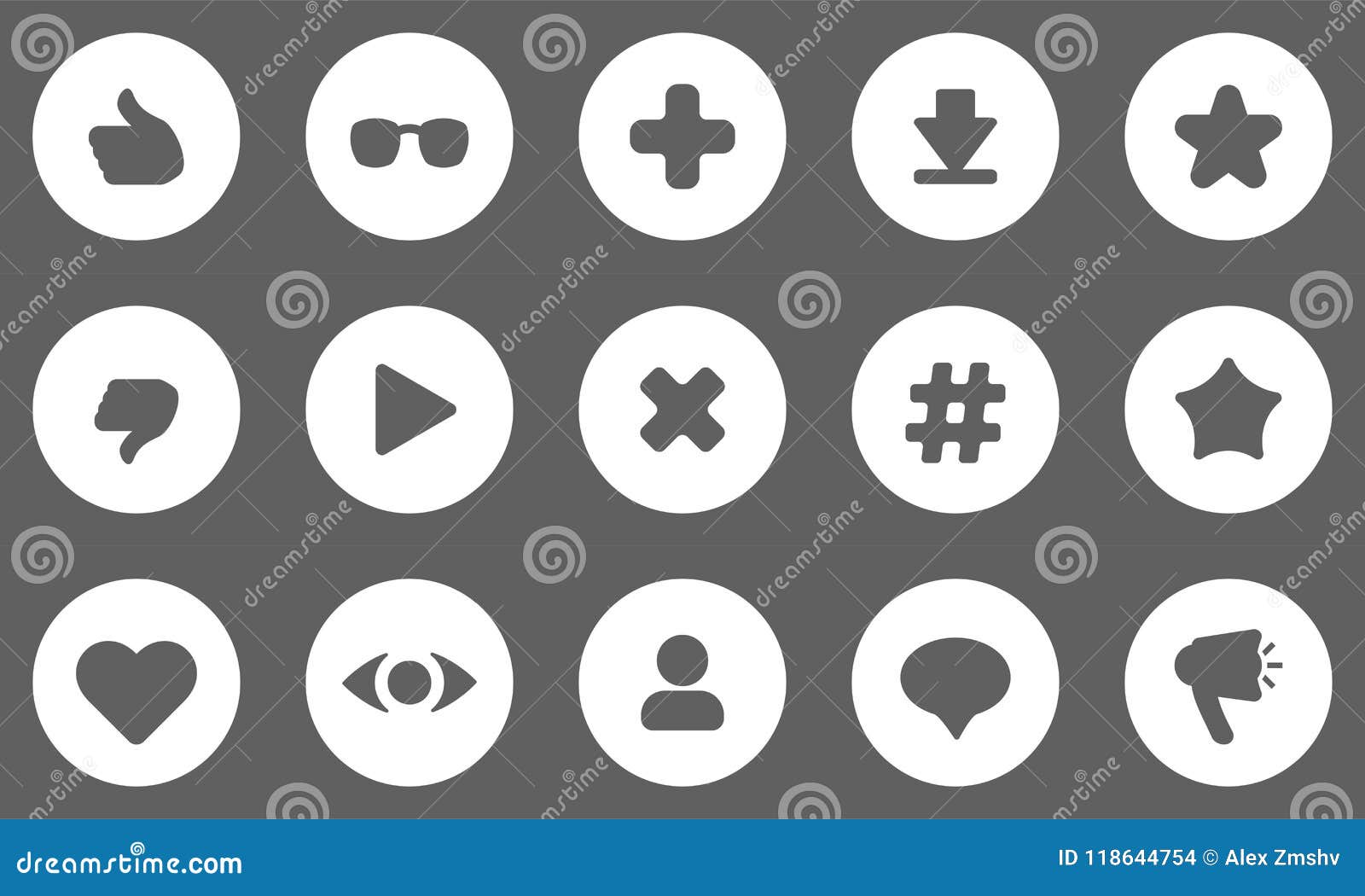 Flat Vector User Activity Statistic Icons. Stock Vector - Illustration ...