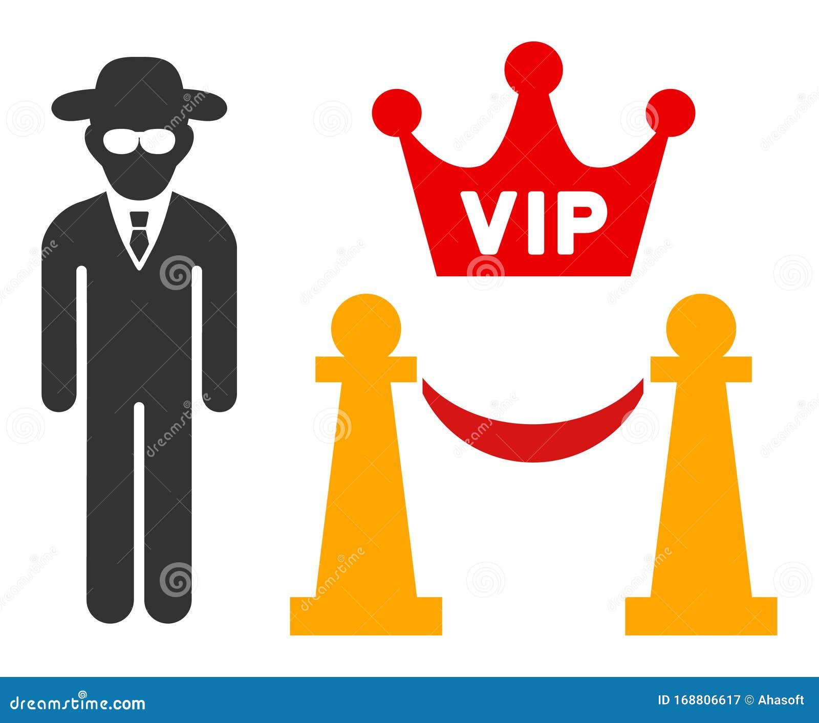 Flat Vector VIP Access Icon Stock Illustration - Illustration of event ...