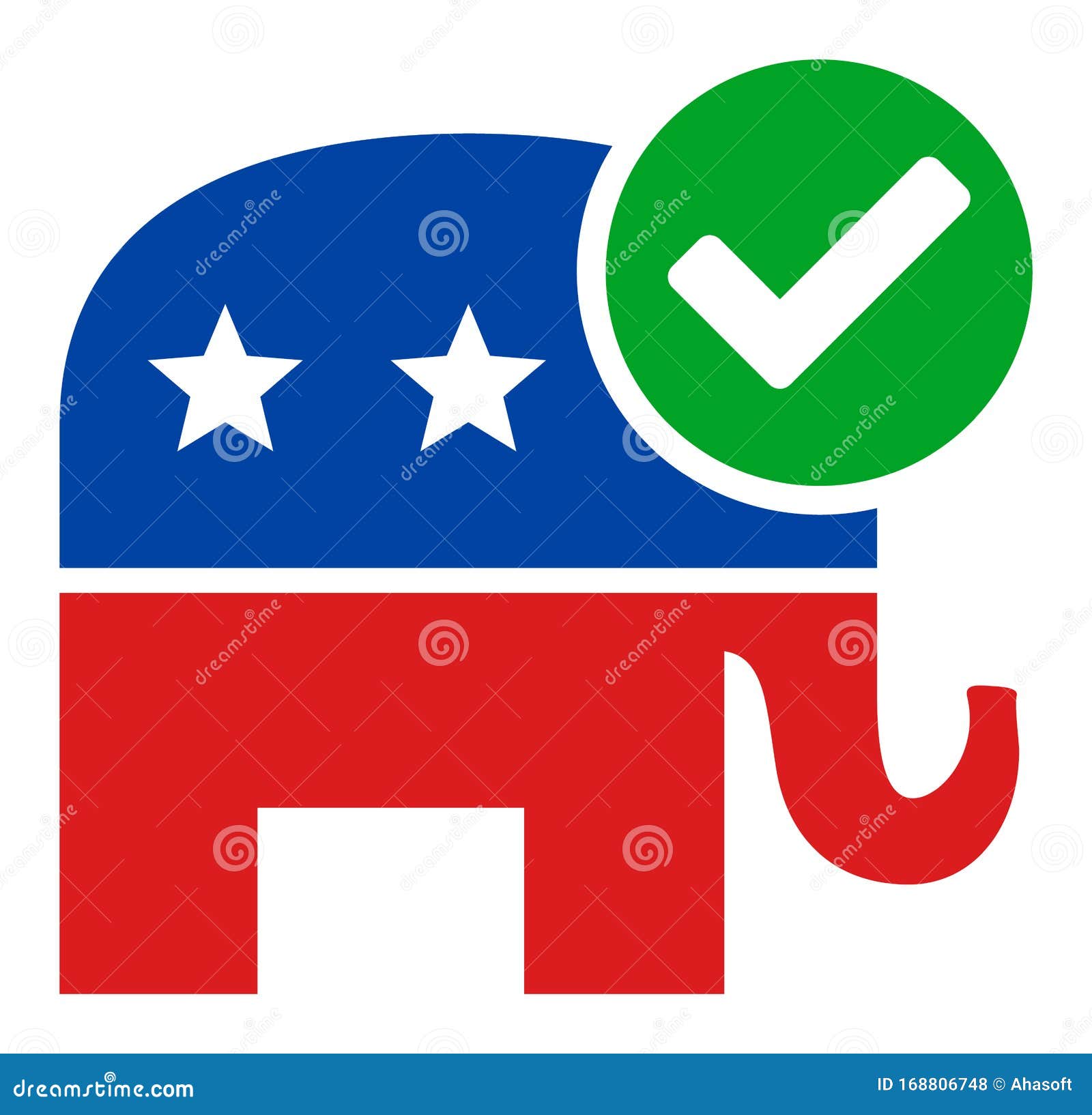 Flat Vector Vote Republican Icon Editorial Stock Photo - Illustration ...