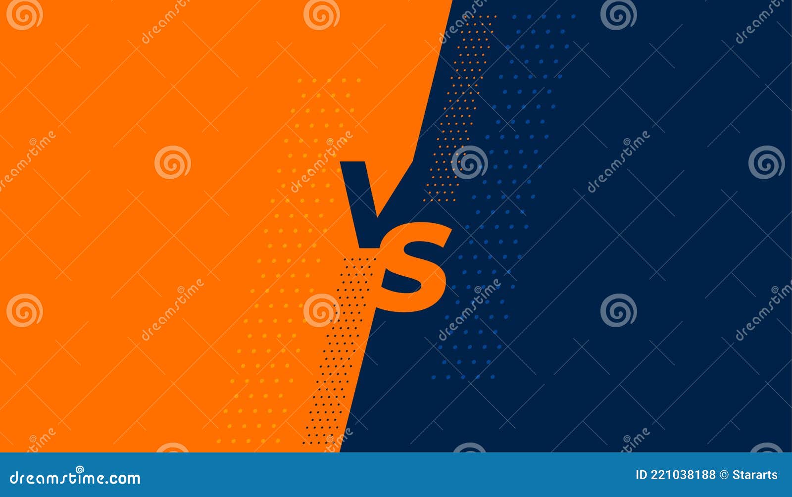 Flat Versus Vs Banner Screen Design Stock Vector - Illustration of ...