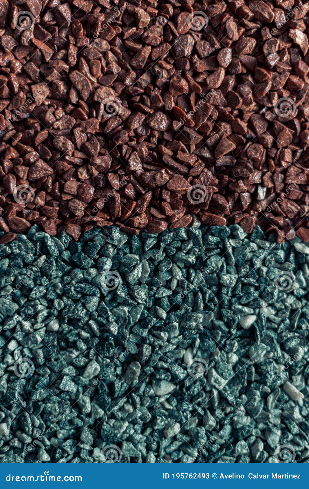 Flat Vertical Background of Blue and Brown Rocks Split Half and Half ...
