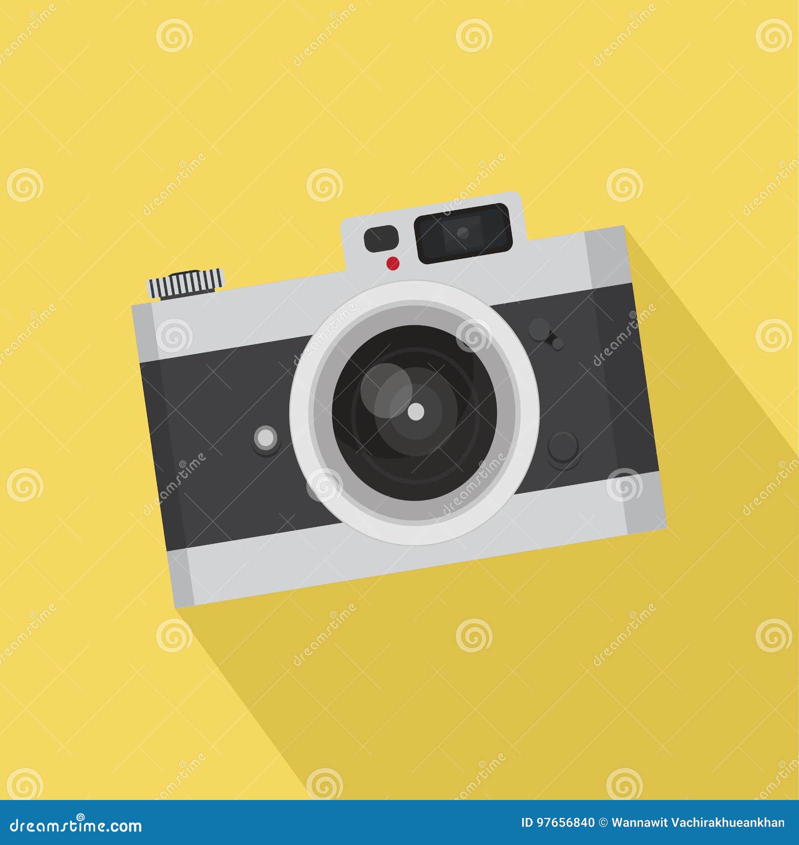 Flat vintage camera stock vector. Illustration of design - 97656840