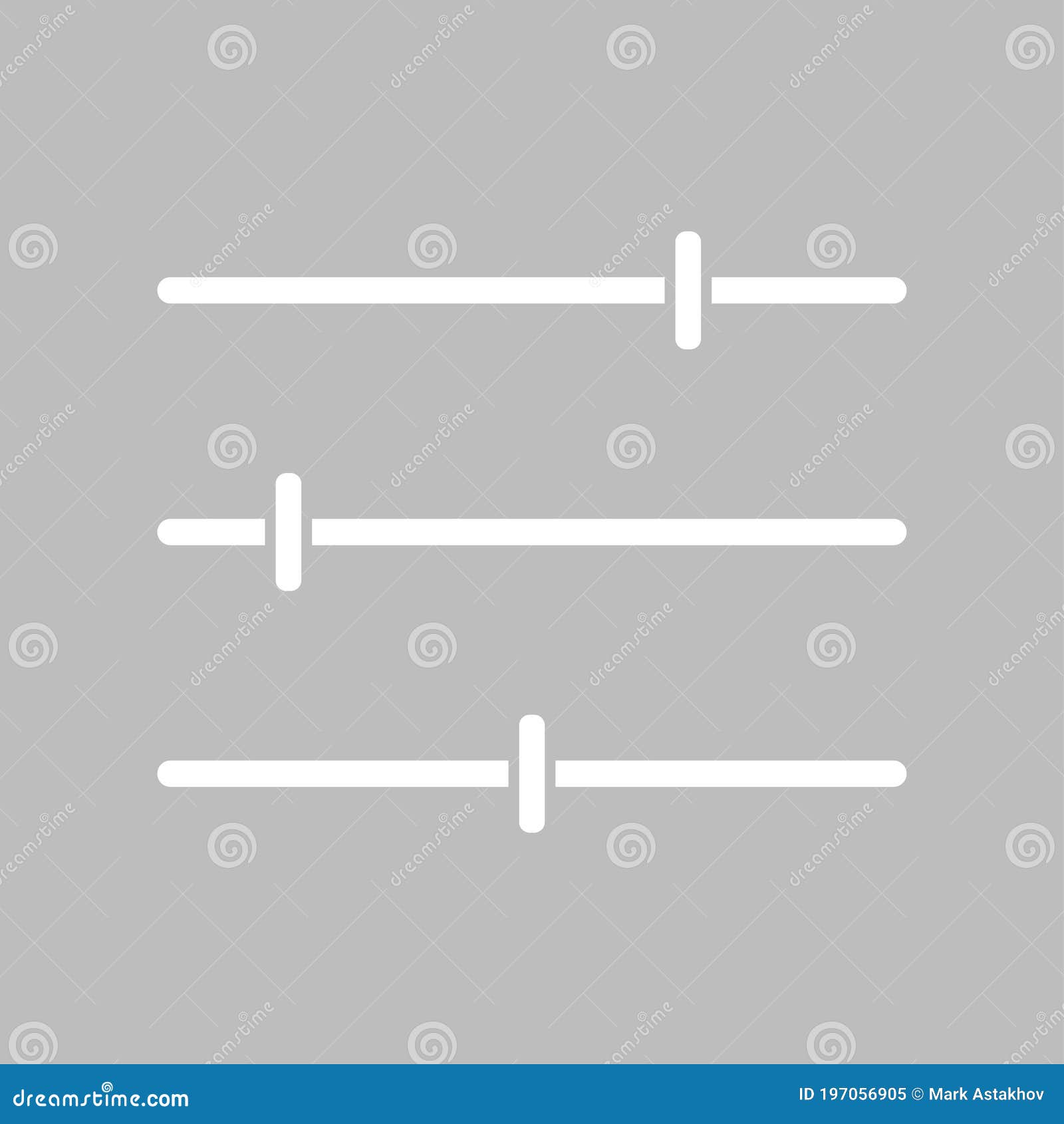 Flat Volume Slider Icon. Equalizer Music Icon Stock Vector ...