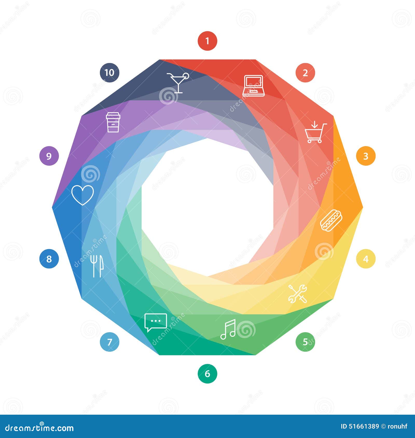 Flat Vortex Shutter Diagram Template for Your Business Presentation ...