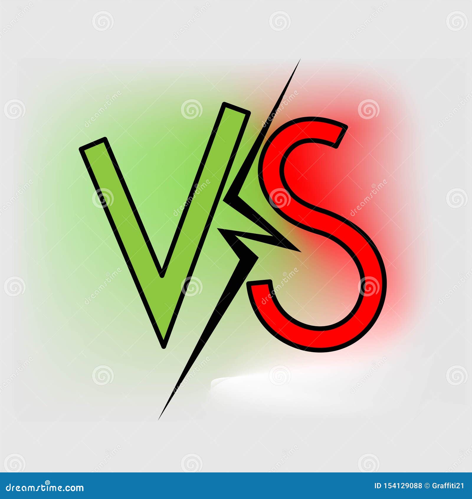 Flat Vs for Concept Design. Vector Banner Design. Stock Vector ...