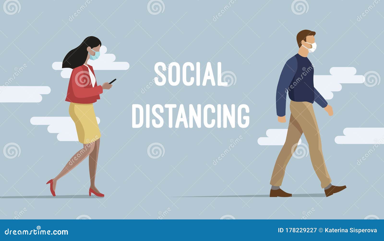 Social Distancing Illustration Stock Illustrations – 28,001 Social ...