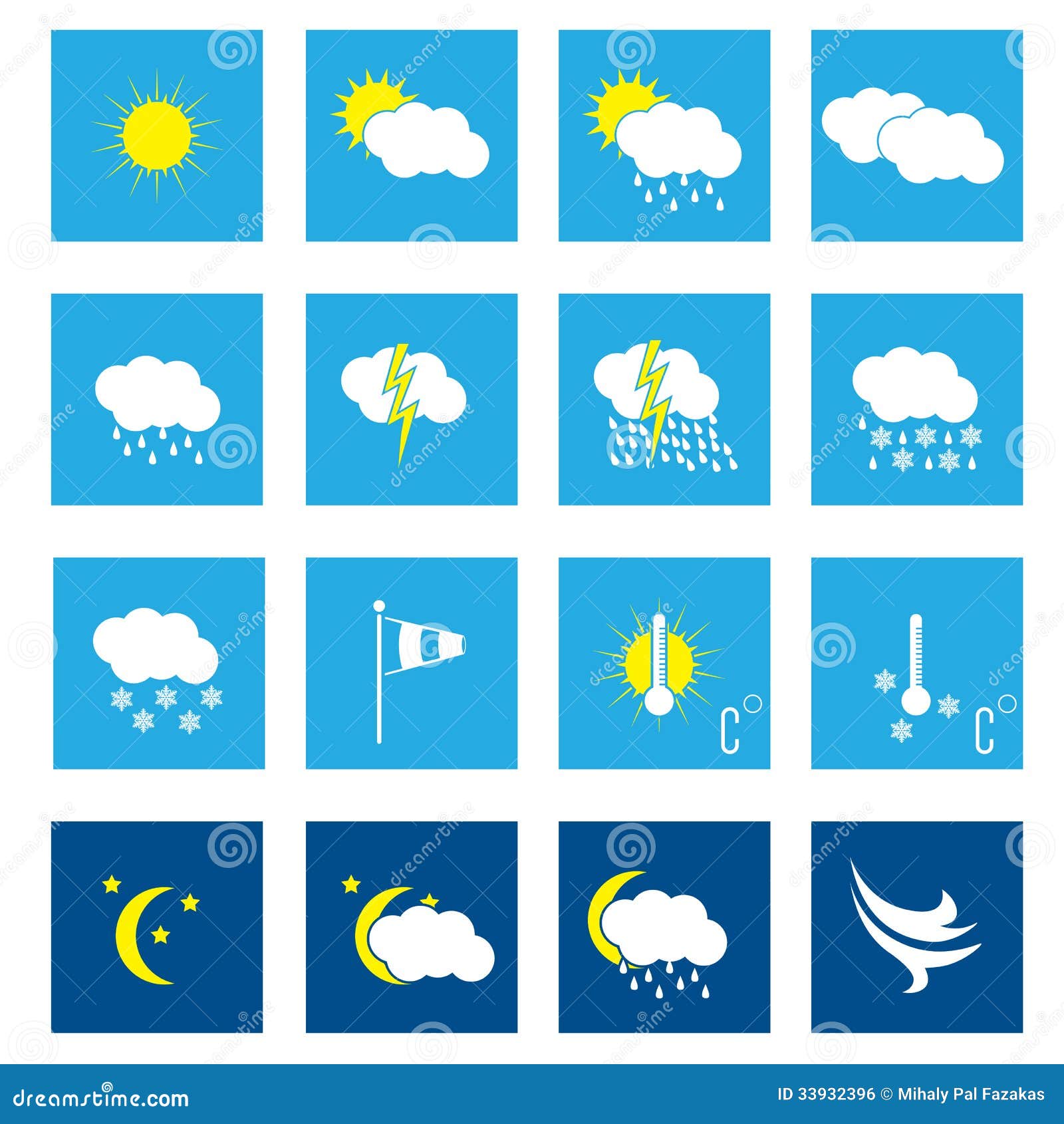 Flat Weather Icon Set of 16 Stock Vector - Illustration of blow, season ... Flat Weather Icon Set of 16 Stock Vector - Illustration of blow, season ...
