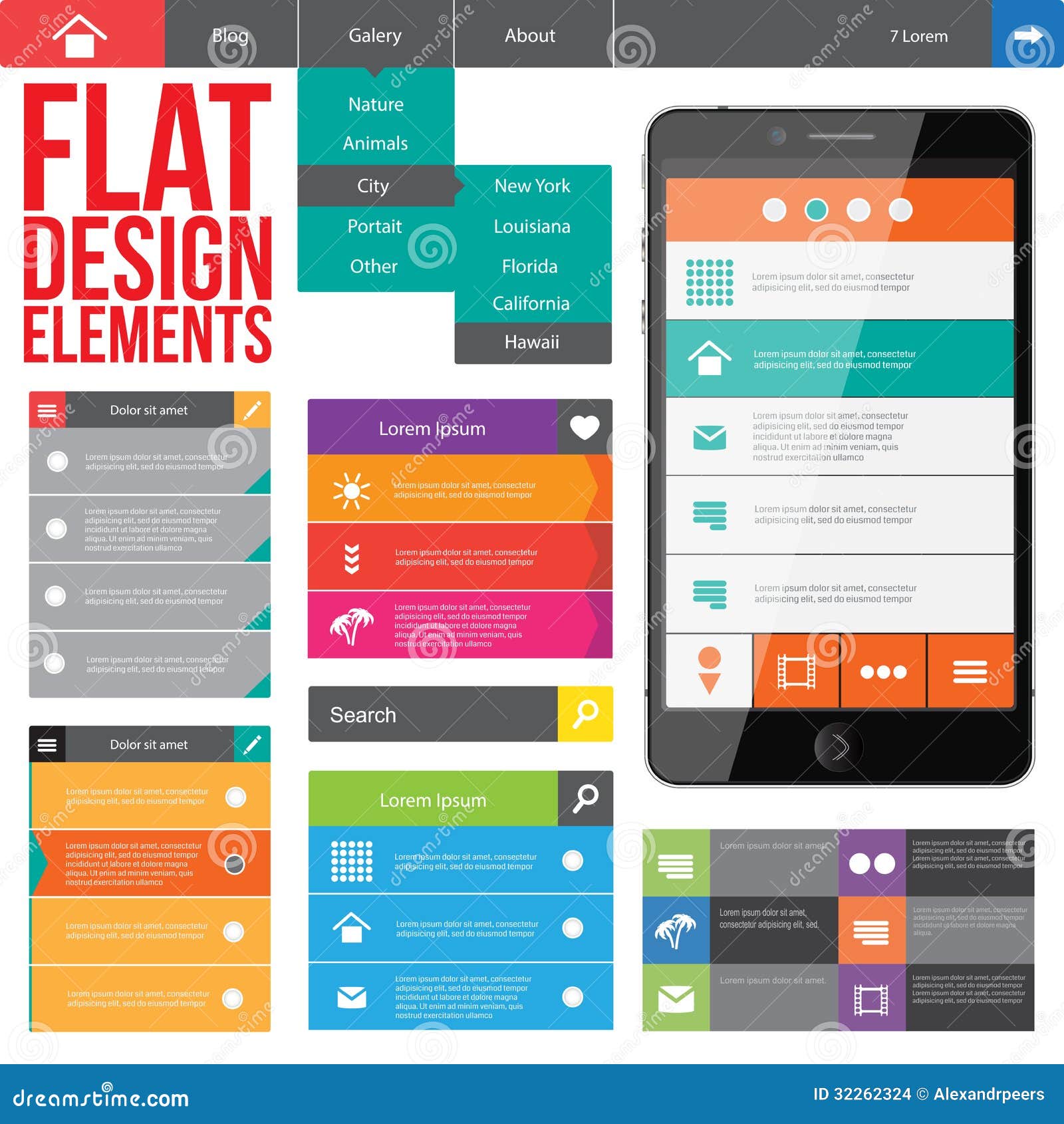 Flat Web Design stock vector. Illustration of company - 32262324 Flat Web Design stock vector. Illustration of company - 32262324