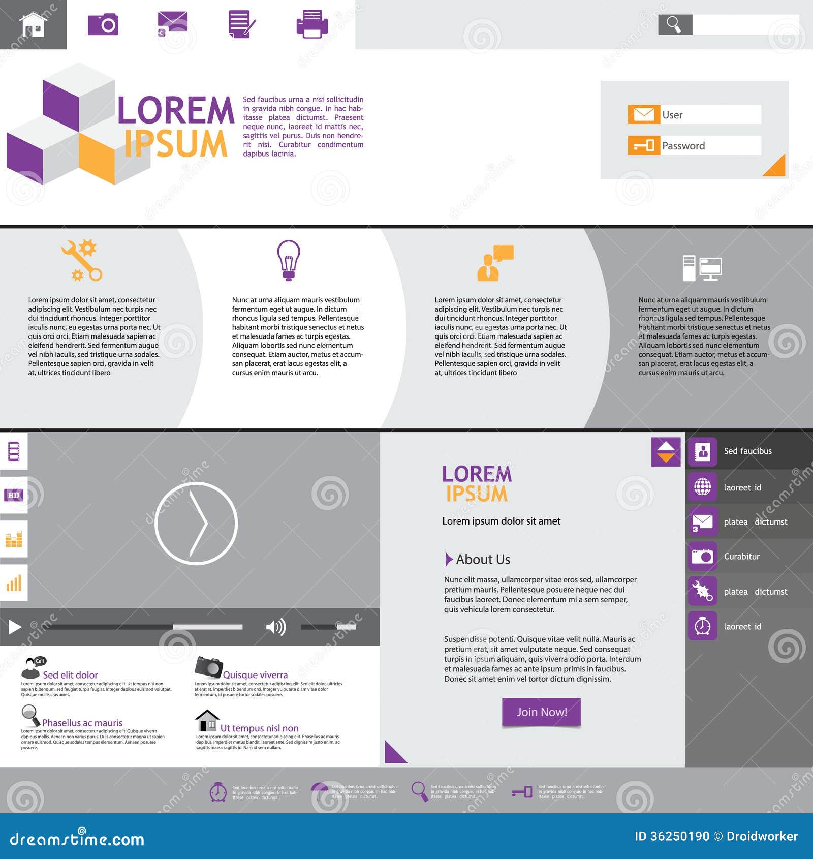 Flat Web Design Elements. Templates for Website Stock Vector ... Flat Web Design Elements. Templates for Website Stock Vector ...