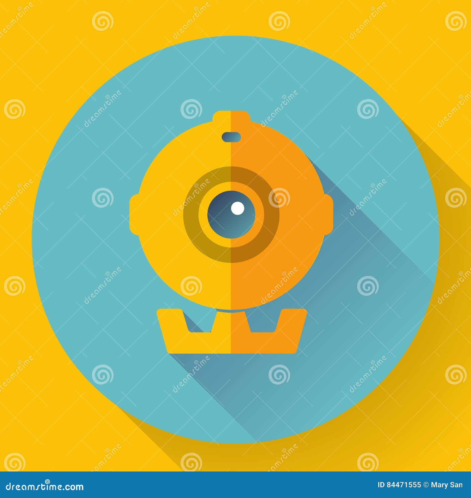 Flat Webcam Icon - Simple Vector Illustration Stock Vector ...