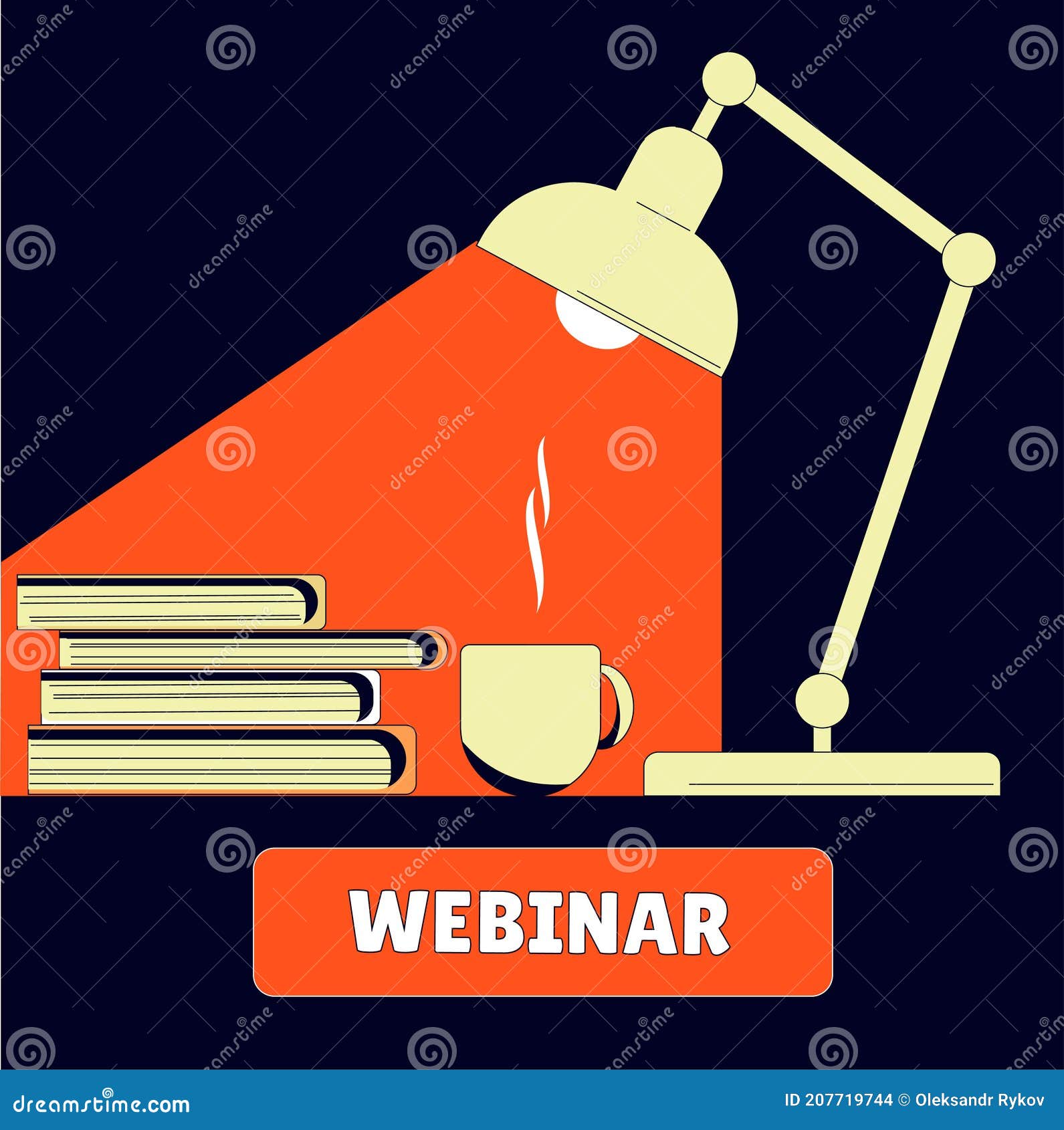 Flat Webinar for Computer Wallpaper Design. Stock Vector - Illustration ...