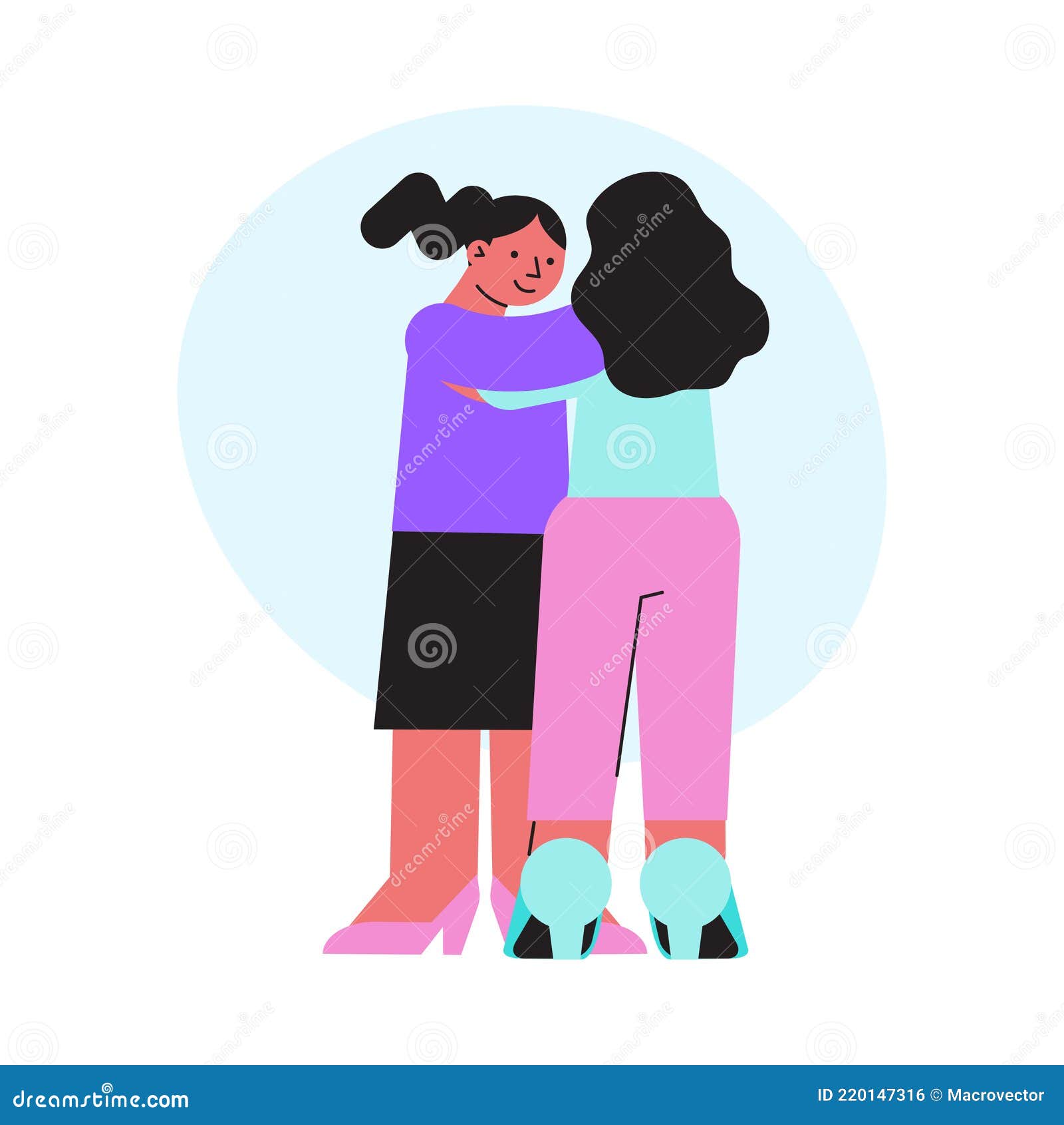 Flat Women Friends stock vector. Illustration of design - 220147316